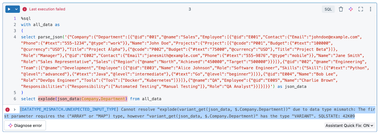 Using parse_json and explode to flatten data returns [DATATYPE_MISMATCH ... Using parse_json and explode to flatten data returns [DATATYPE_MISMATCH ...