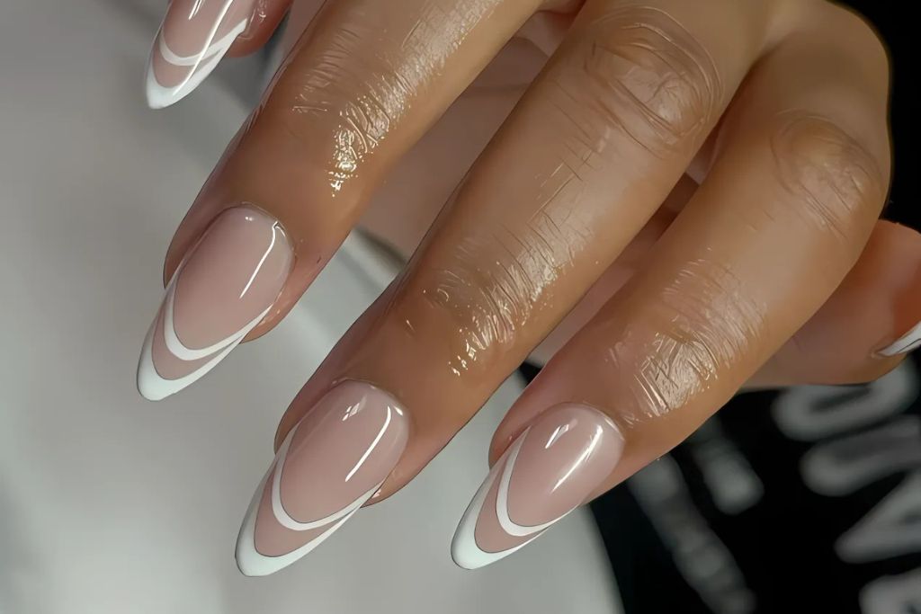 White tipped nails store