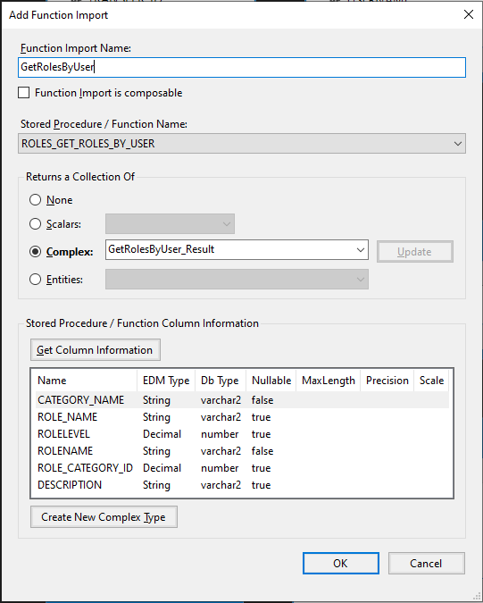 ORA-06550 Exception when calling Oracle Stored Procedure Function ... ORA-06550 Exception when calling Oracle Stored Procedure Function ...