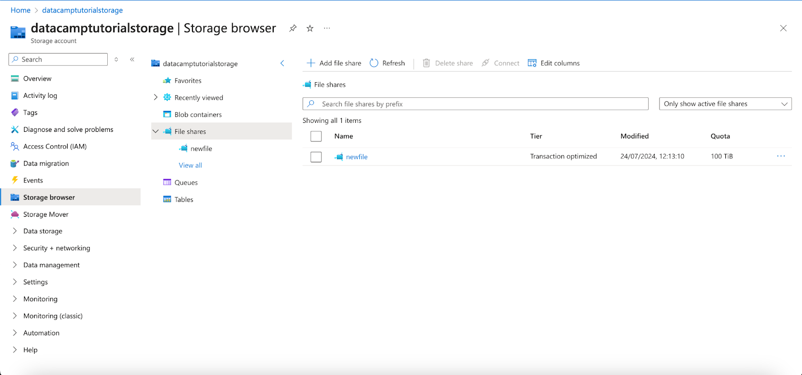 The Complete Guide to File Storage on Azure with Blob & Files | DataCamp The Complete Guide to File Storage on Azure with Blob & Files | DataCamp