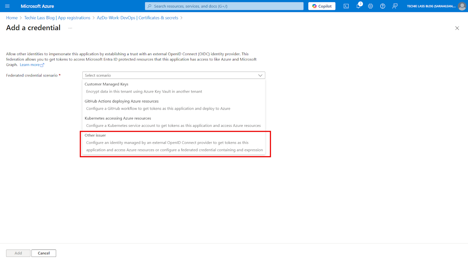 Using Azure Workload Identity Federation (OIDC) with Azure DevOps to ... Using Azure Workload Identity Federation (OIDC) with Azure DevOps to ...
